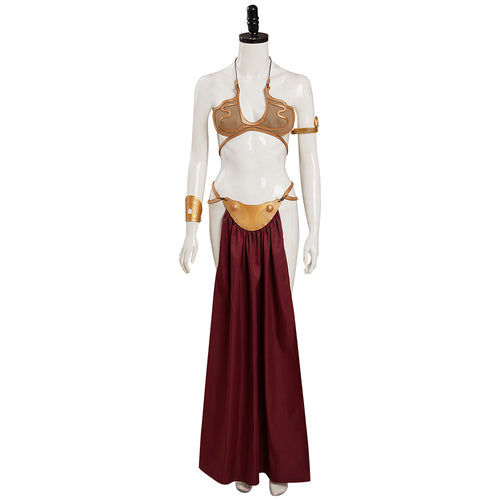 Leia Cosplay Costume Slave Leia Metal Bikini Outfits Halloween Carniv ...